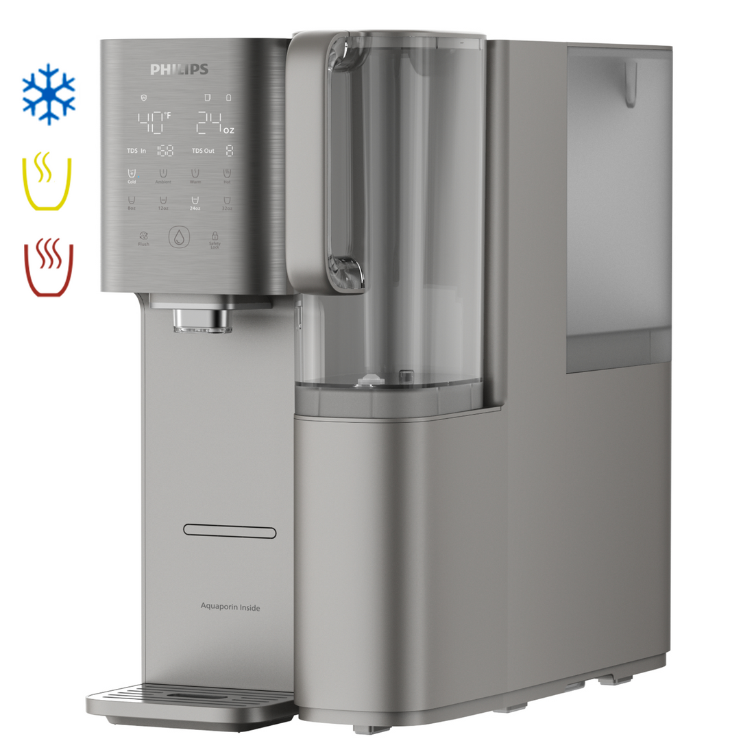 Philips Reverse Osmosis Water Dispenser Countertop, RO Cold and Hot Wa ...